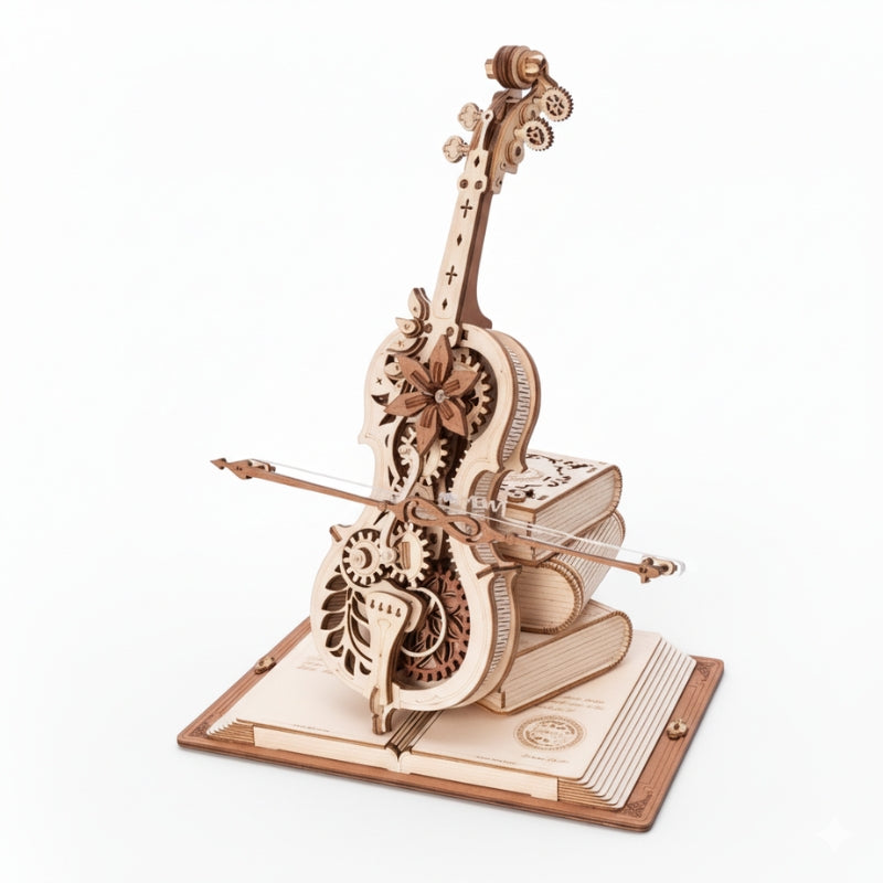 CelloMelody – DIY 3D Houten Cello Muziekdoos – Milo & Moon